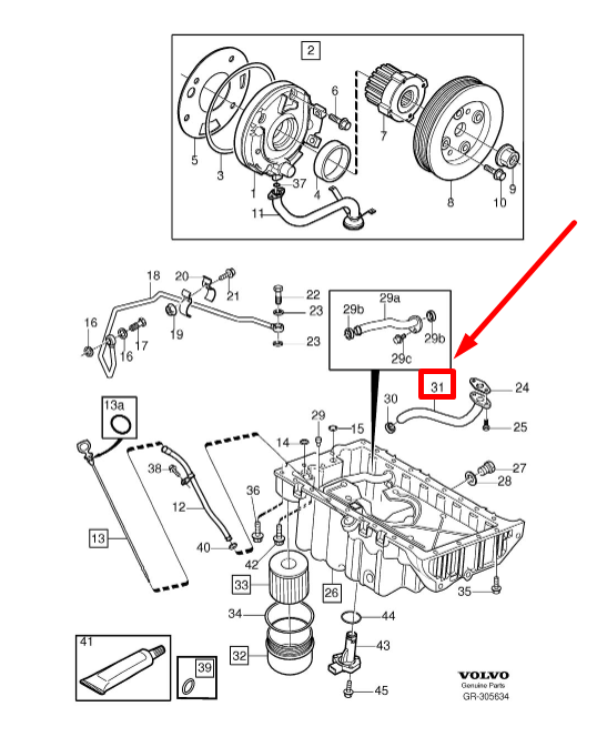 VOLVO S60 MK1 Ölleitung des unteren Turboladers 8699505 NEUES ECHTES ...