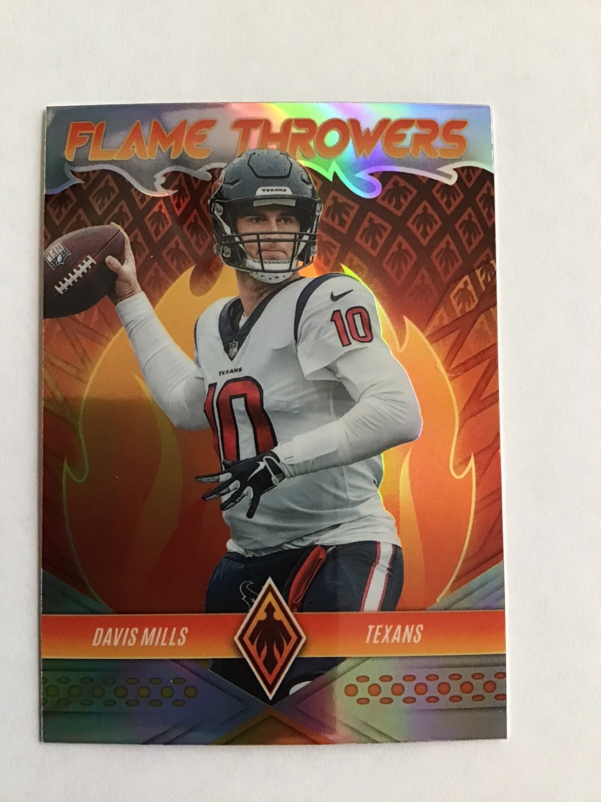 2022 Panini Phoenix Davis Mills Flame Throwers FT-21 Houston Texans | eBay