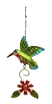 True Living Metal Hanging Decor - Hummingbird/Flower - NEW | eBay