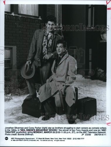 1992 Press Photo Jonathan Silverman, Corey Parker in "Neil Simon's ...