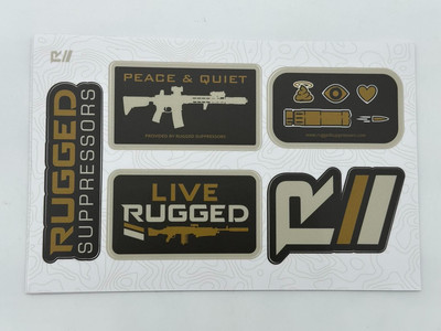 Rugged Suppressors SHOT Show 2025 "Rugged Tactical" Sticker Sheet, NEW ...
