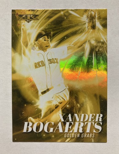 2017 Topps Fire Golden Grabs Xander Bogaerts #GG-13 Gold Minted ...