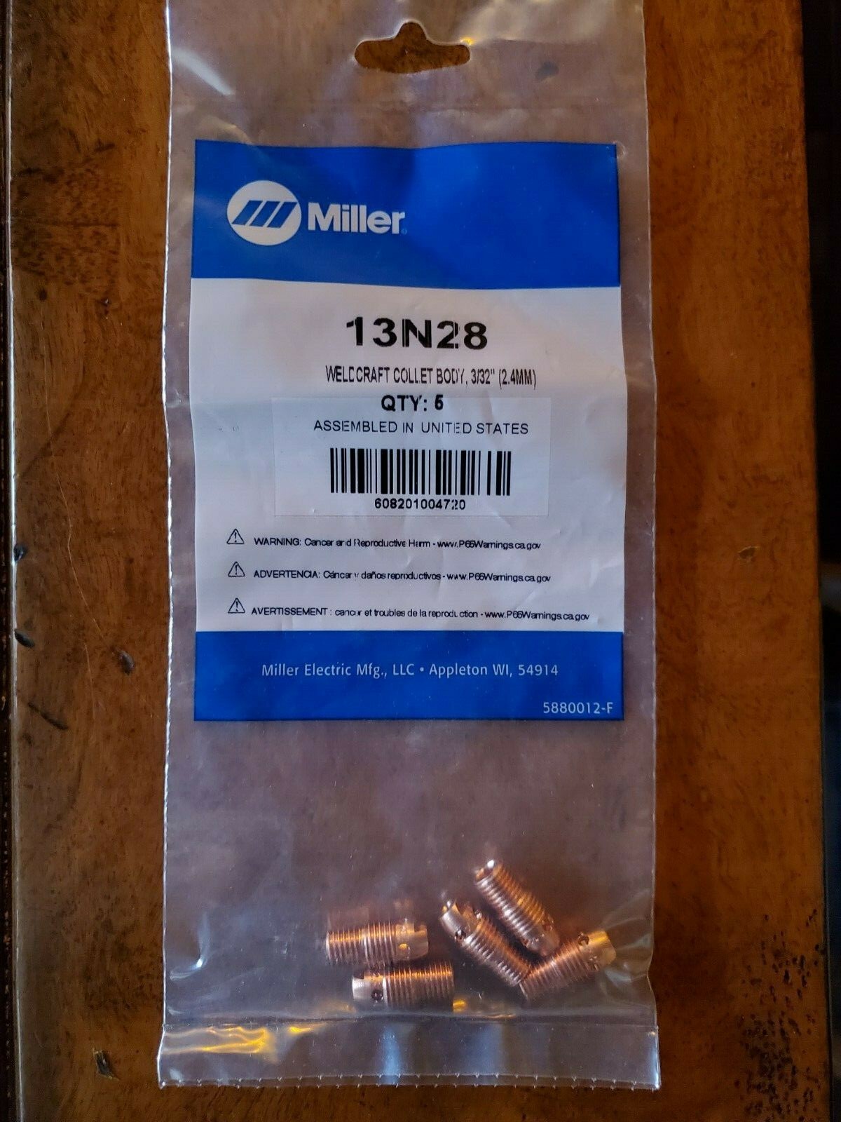 Miller-WeldCraft 13N28 Collet Body 3/32"/2.4mm, 5 PK | eBay
