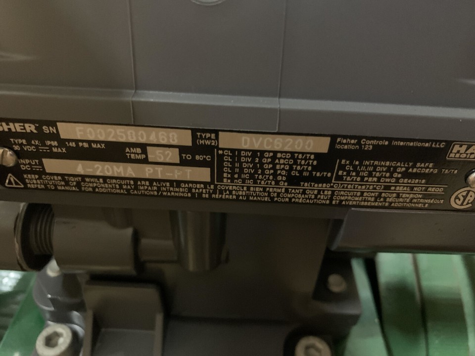 Fisher V300 CAV HEX 2052 Size 3 Dvc6200hw2 Steel Vee-ball Control Valve ...