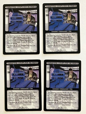Targeting Computer Retrofit (4) Battletech CCG Mechwarrior Command | eBay