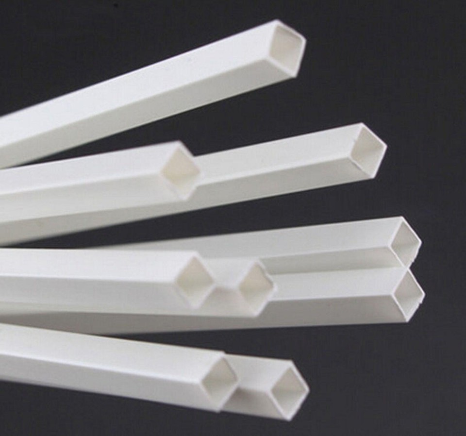 US Stock 10x ABS Styrene Plastic Rectangular Square Tube Model Layout ...