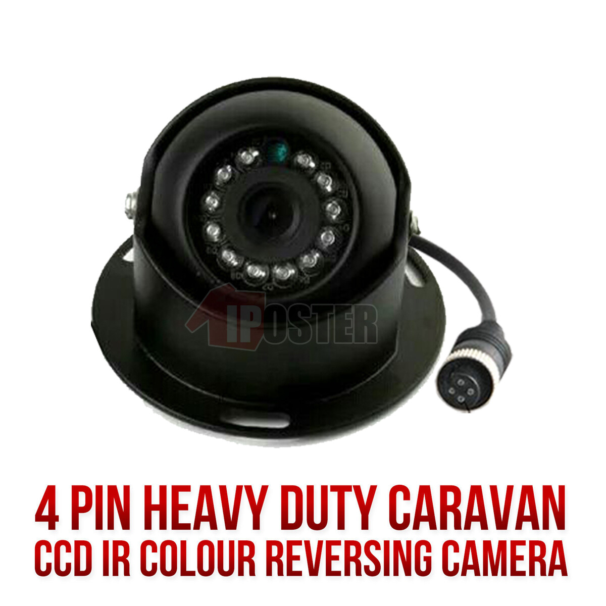 Black NTSC 4 PIN Dome CCD Color Rear View Reversing Camera 12/24v For ...