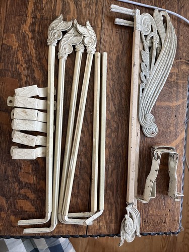 Vintage-8- Swing Arm Curtain Rod Victorian W/ brackets | eBay