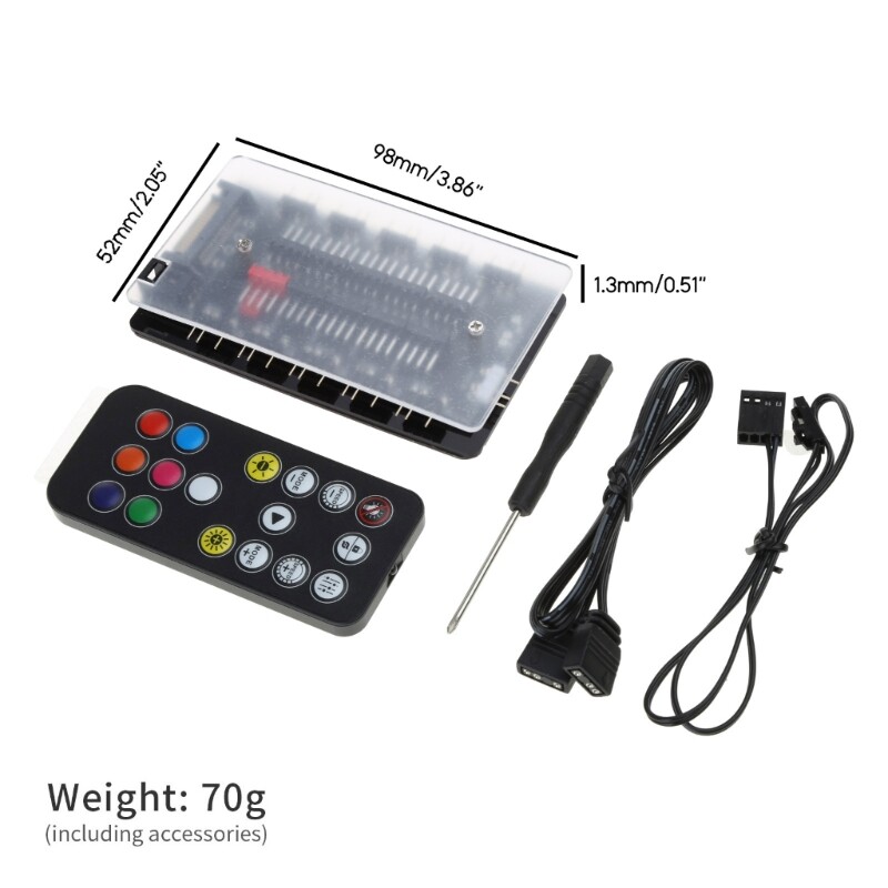 5V 3pin ARGB Cable Splitter Hub 15Pin Powered Extension Cable Adapter HUB | eBay