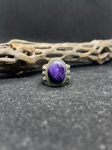 Native American Navajo Charoite feather Sterling Silver Ring Size 5 | eBay
