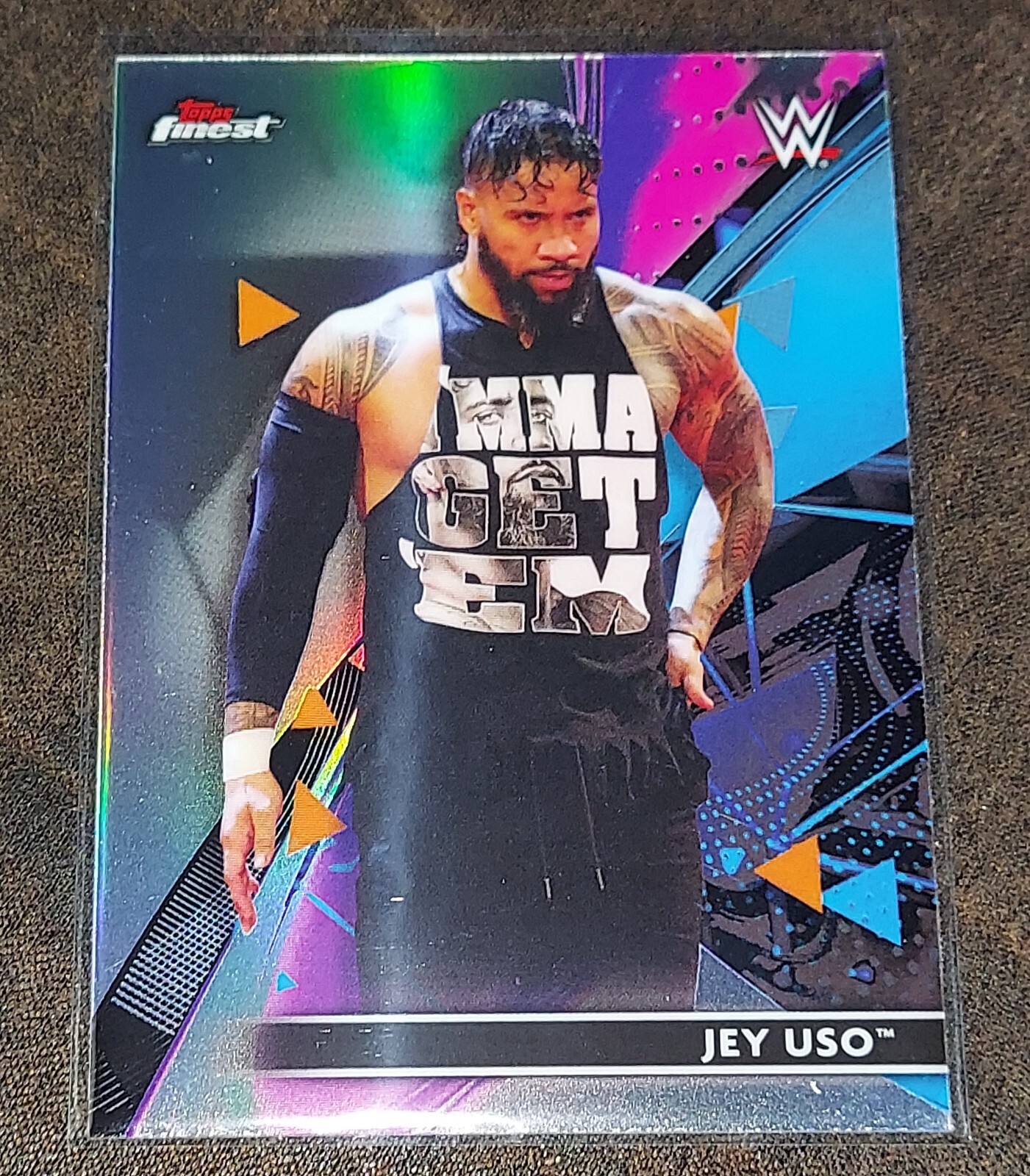 2021 TOPPS WWE FINEST REFRACTOR JEY USO CARD #55 | eBay