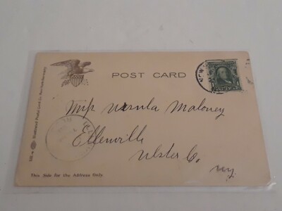 1908 Post Card Benjamin Franklin 1902 1 cent , Green Line, Rare, used ...