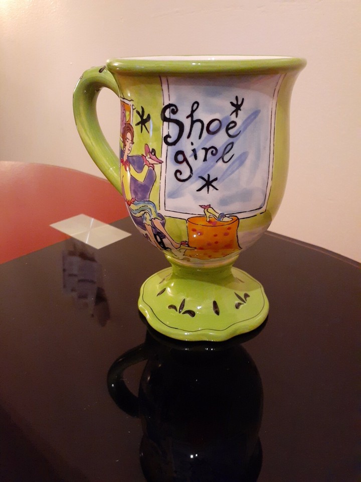 Jennifer Brinley Certified International Shoe Girl Tall Pedestal Coffee ...