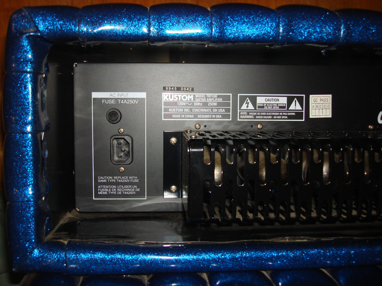 KUSTOM TRT-100 AMPLIFIER - BLUE SPARKLE | eBay