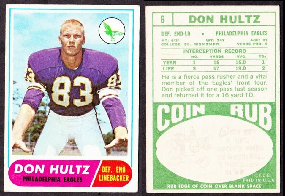NFL & AFL Topps 1968 & 1969 single cards | eBay