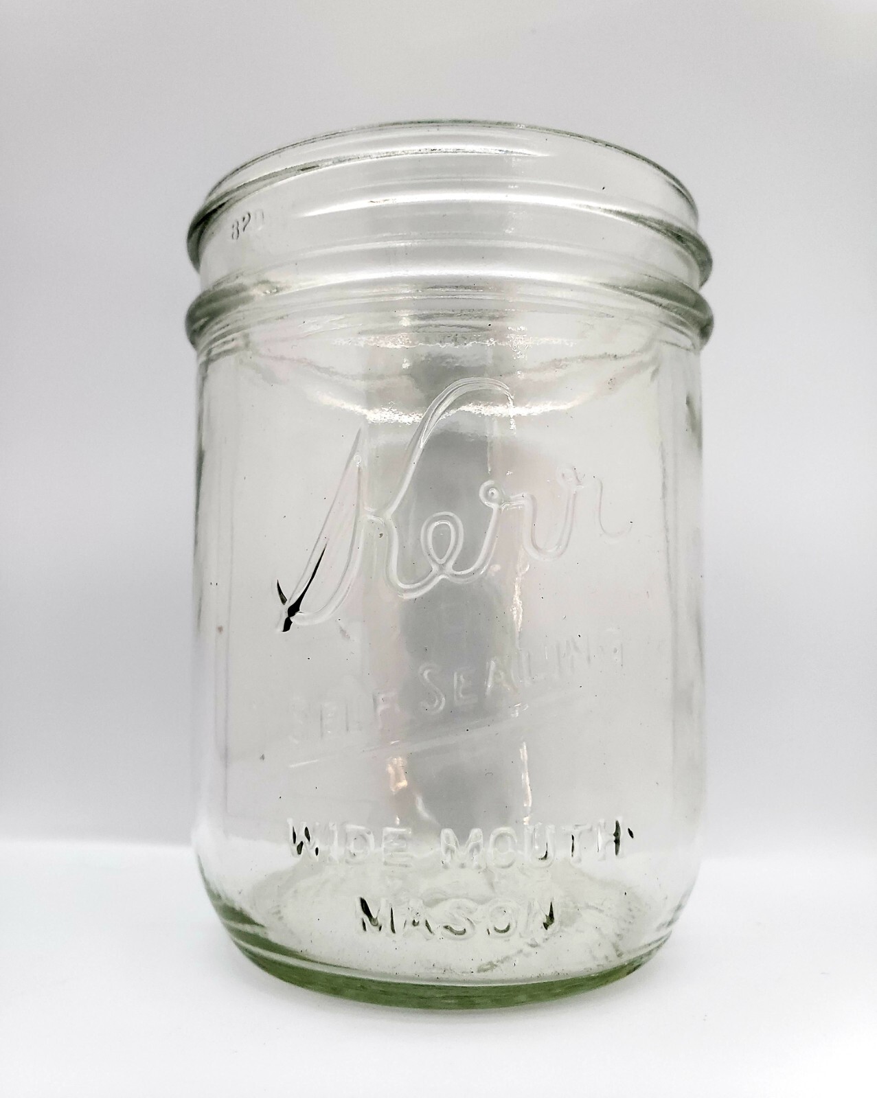 Vintage KERR self Sealing Wide Mouth Canning Jar Clear 4.5 Inches Tall ...
