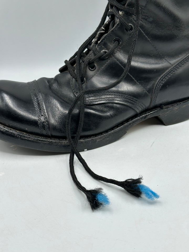 Vtg Corcoran Jump Boots Black Leather Men’s 9.5 D Military Combat Red ...