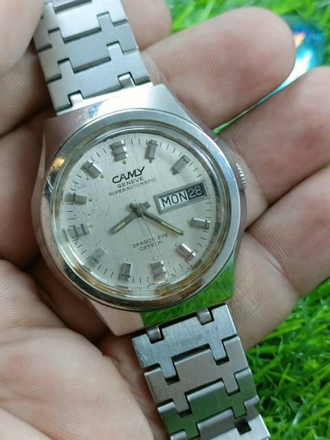 Camy Geneve Montego 7729 Superautomatic Crystal 17J Day-Date Swiss Men ...