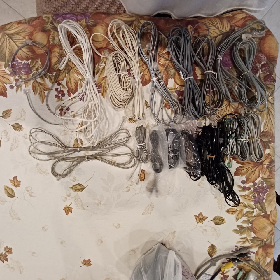 Vintage Telephone Receiver Cords Wires Parts Lot Mostly New Old Stock ...