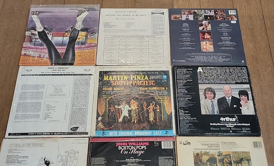 10 Vintage Vinyl Classic Musical Movie Soundtrack Broadway Albums LOT A ...