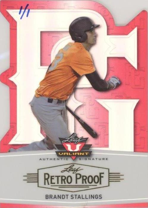 2014 Leaf Valiant - Perfect Game Die-Cut Retro Proof #PGV-BS1 Brandt ...