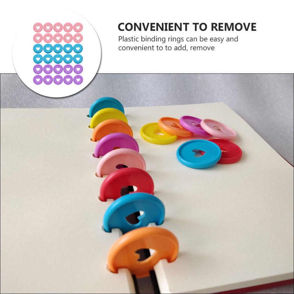 3 Count Card Heart Ring Binding Buckle Coil Spring for Notepad Machine ...