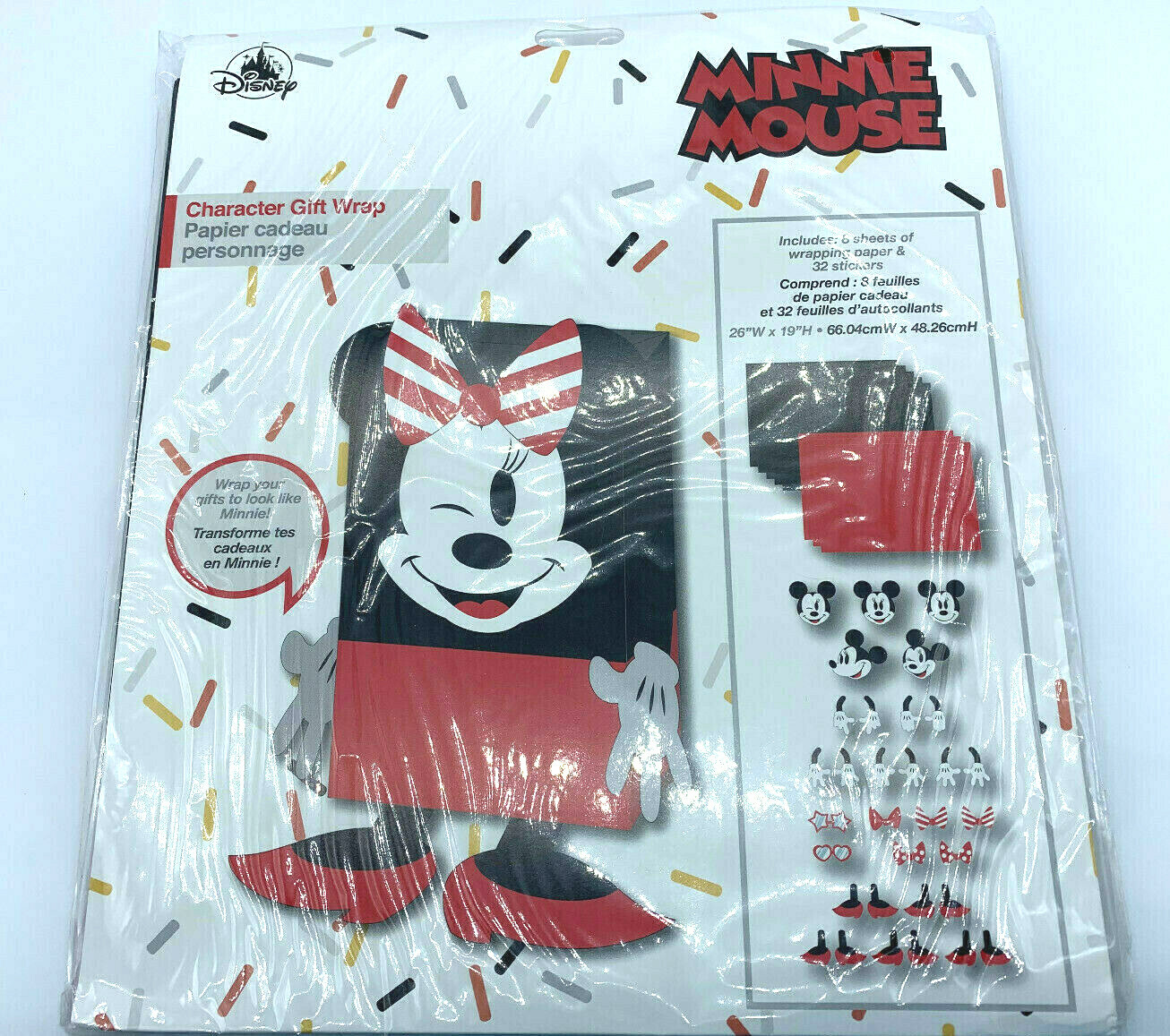 DISNEY MINNIE MOUSE CHARACTER GIFT WRAP SET - NEW | eBay