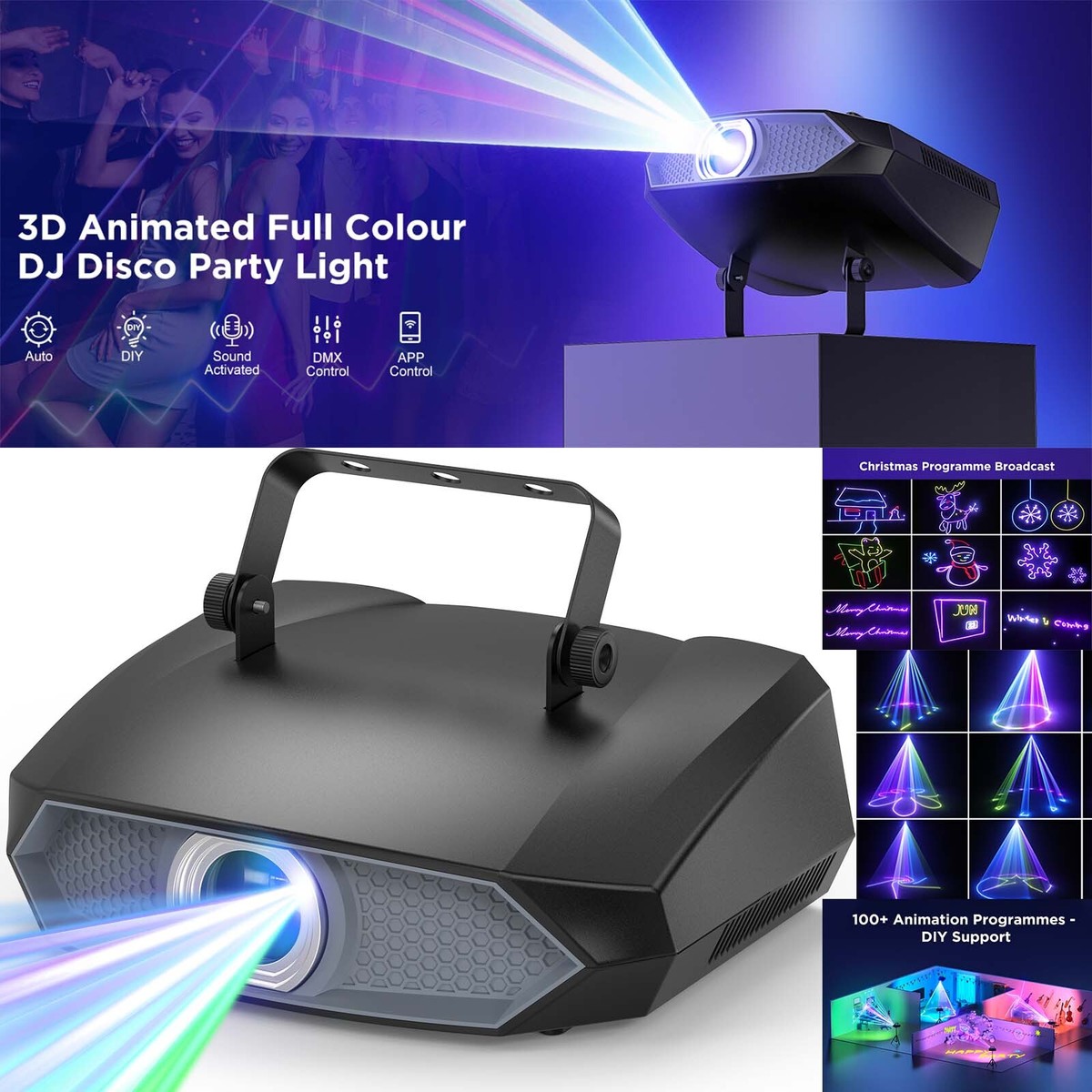 DJ Laser Light APP Control APP Controlled DJ Laser Light Show - 200+ 3D ...