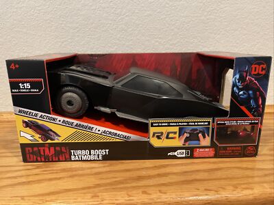 New DC THE BATMAN 1:15 Turbo Boost BATMOBILE RC Car Wheelie Action SPIN ...