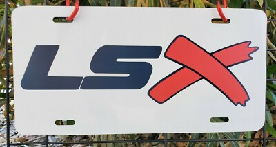 LSX License Plate LS X Frame for GM SS Camaro Corvette Chevy | Black ...