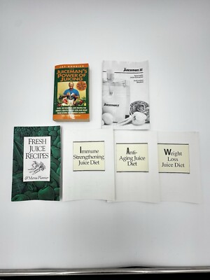 Juiceman II Juicer Model JM-2 Recipe Books Instructions Cassette Manual ...