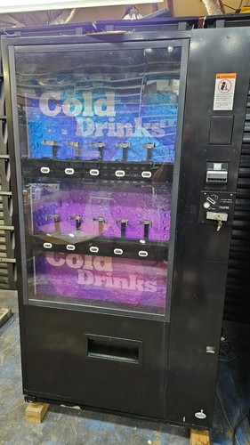LIVE DISPLAY Vendo 721 Stacked Vendor Soda Vending Machine CANS BOTTLES ...