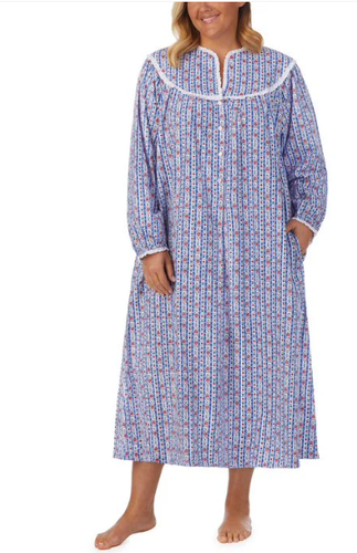 NEW Lanz Of Salzburg Vintage Tyrolean Hearts Flannel Nightgown - Size ...