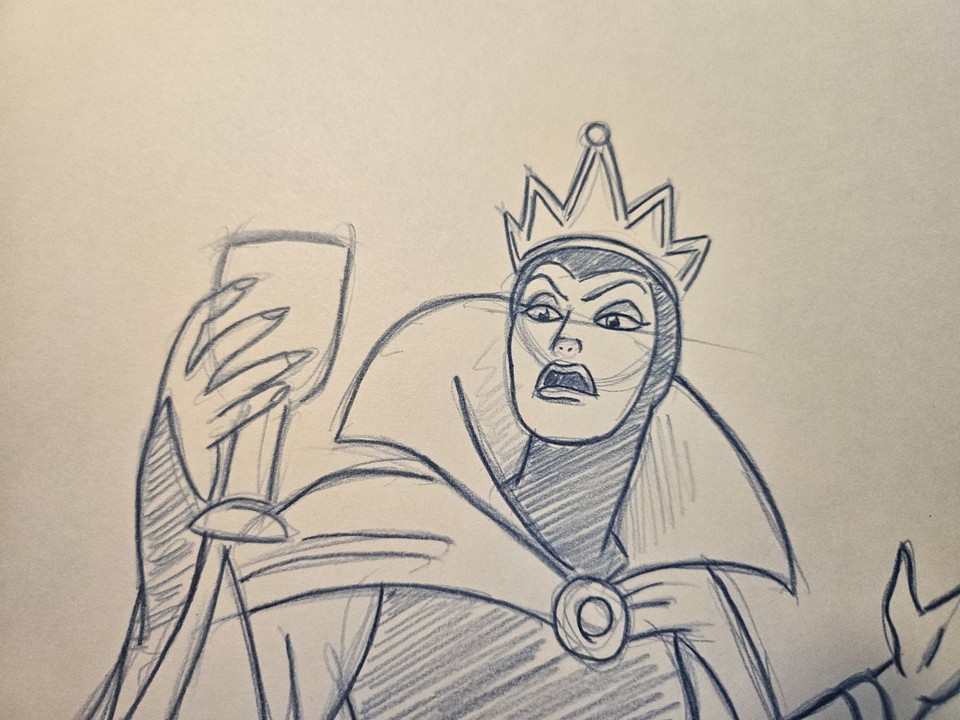 Disney Villains Evil Queen Character Drawing/Sketch Trading Pin Art ...