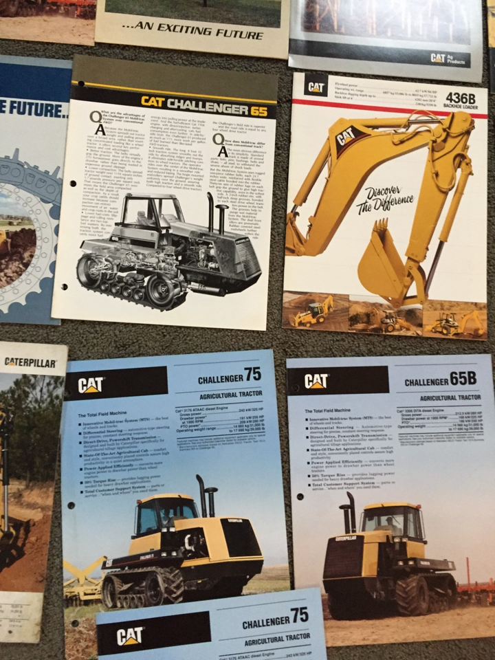 MASSIVE Lot of 43 Caterpillar CAT Industrial equipment brochures ...