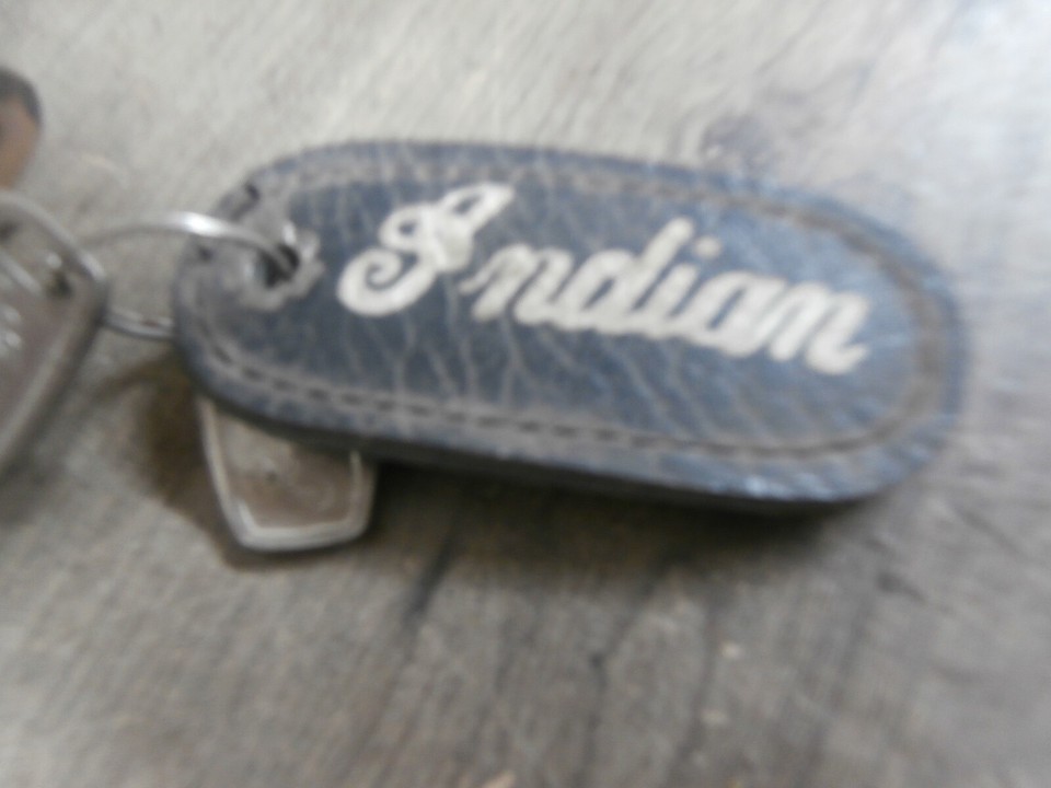 Vintage Indian Motorcycle Key Switch with leather key chain | eBay
