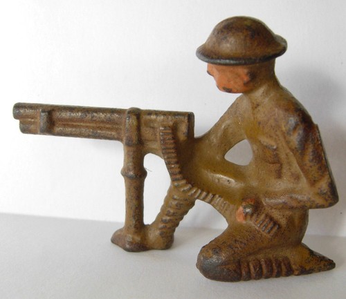 Barclay WW1 TypeCast Iron / Painted Toy Soldier - Machine Gunner | eBay