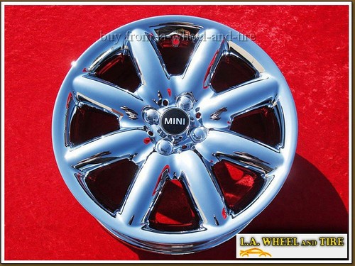 SET OF 4 NEW CHROME 17" MINI COOPER S OEM FACTORY WHEELS RIMS CLUBMAN ...