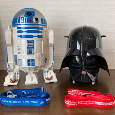 Star wars Popcorn Bucket Set of 2 Darth Vader & R2D2 Disney Park ...