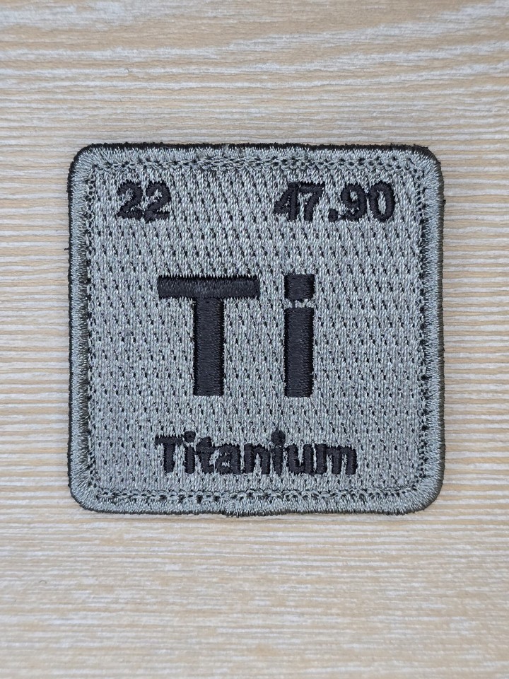 TITANIUM TI PERIODIC TABLE ELEMENT SYMBOL ACU DARK TACTICAL HOOK MORALE ...