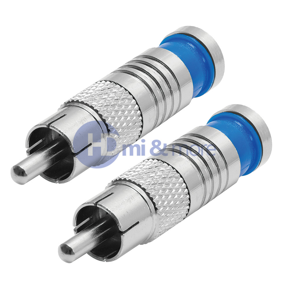 RCA Audio Video Premium Compression Connector to RG 59 - LOT of 2 | eBay
