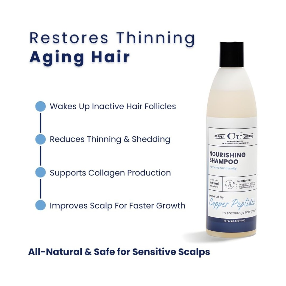 Copper Chemist Hair Growth Shampoo For Men & 12 Ounce (Pack of 1 ...