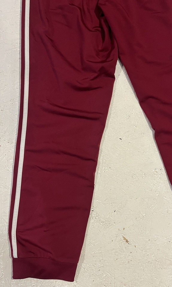 Adidas Tricot Track Pants Men's Size L Maroon Red Straight Leg 2GF001 ...