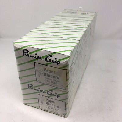 (10 boxes of 200) Premier-Grip 38mm Paper Binders 051036 Tinned Steel ...