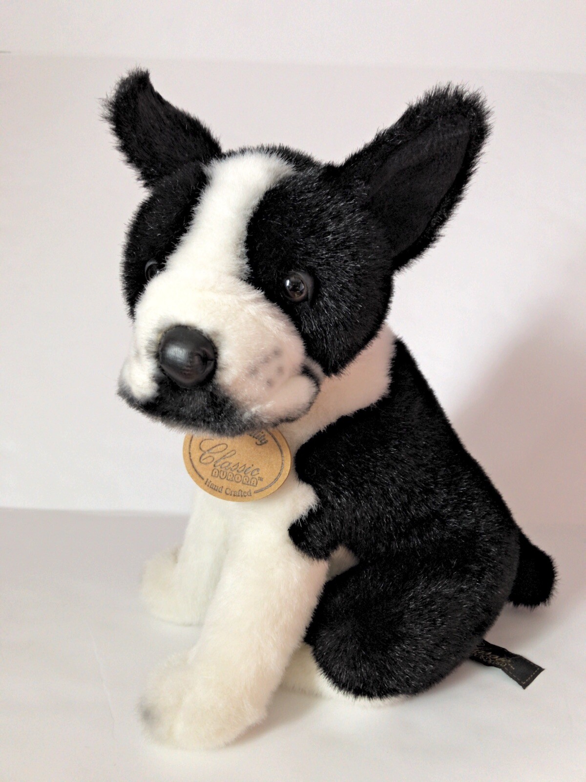 Classic Aurora Plush Boston Terrier Stuffed Animal Dog Sitting Vintage ...
