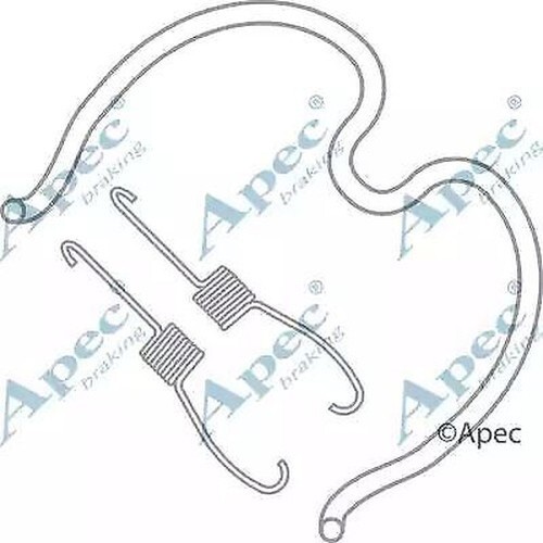 Brake Pad Fitting Kit KIT997 APEC Replaces BBK6223,9078,LY1328,9078 ...