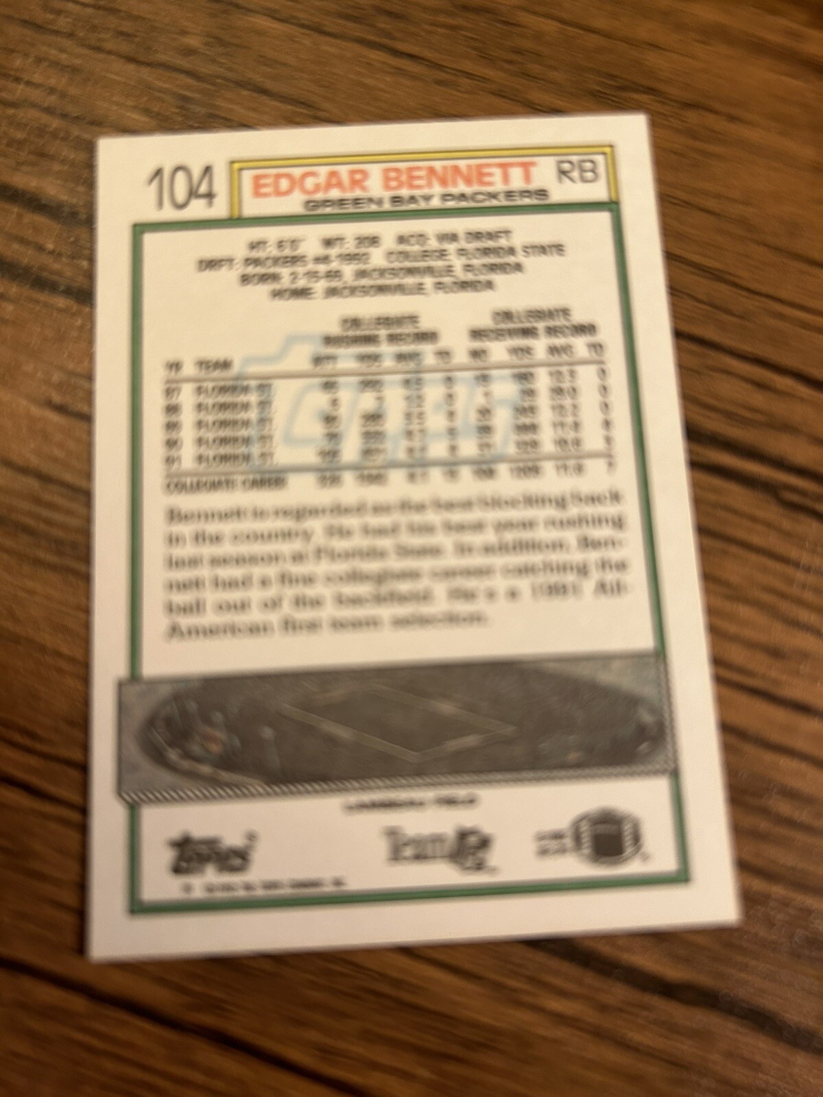 1992 Topps - #104 Edgar Bennett (RC) for sale online | eBay