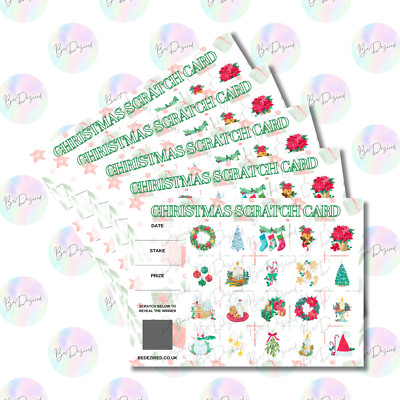CHRISTMAS SCRATCH CARDS RAISE MONEY FOR CHARITY FUNDRAISING GOOD CAUSE ...