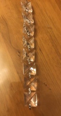 2 Hole 22mm Square Crystal Chandelier 8 Bead Strand, Prisms,Sun Catcher ...