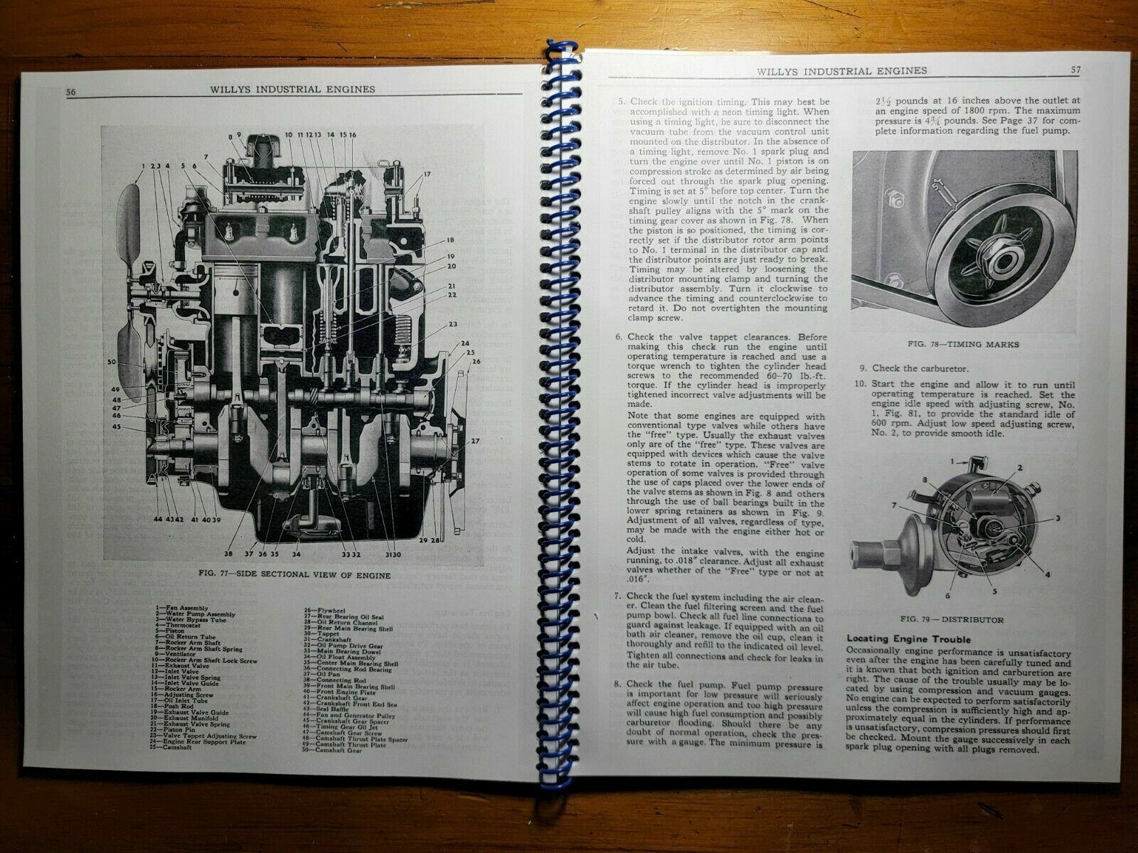 Willys 4 6 cyl L-Head F-Head 134 161 ci Engine Mechanic's Service ...